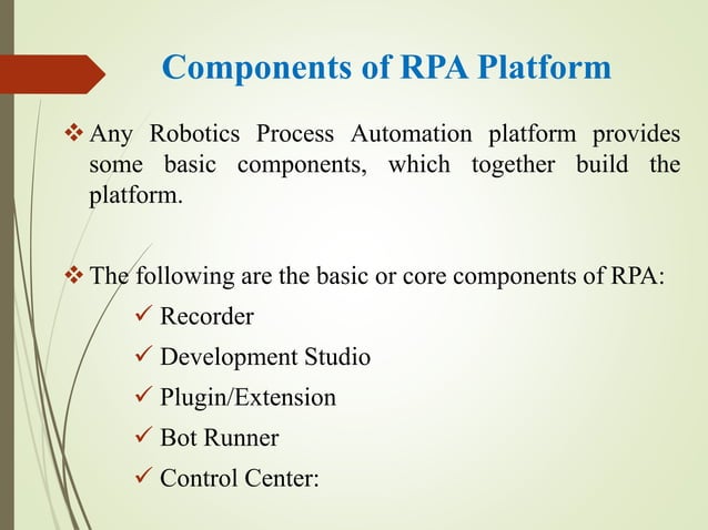 Robotic Process Automation with UiPath Studio | PPTX | Robotics ...