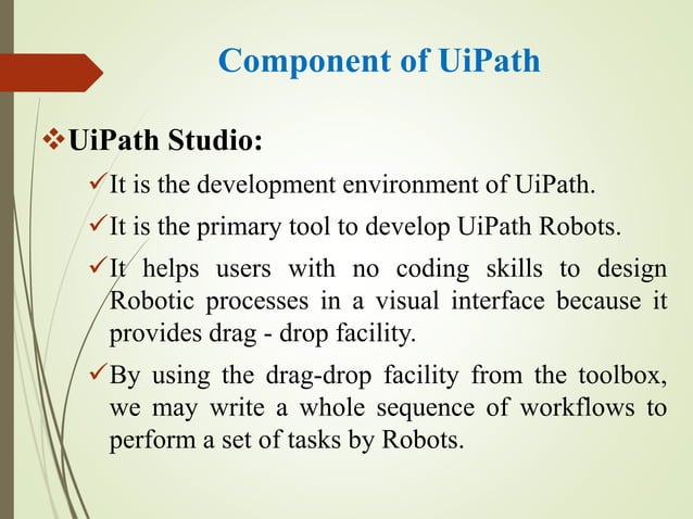 Robotic Process Automation with UiPath Studio | PPTX | Robotics ...