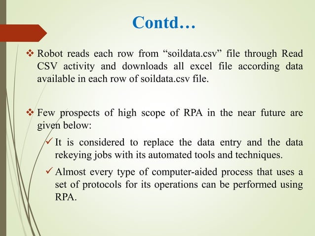 Robotic Process Automation with UiPath Studio | PPTX | Robotics ...