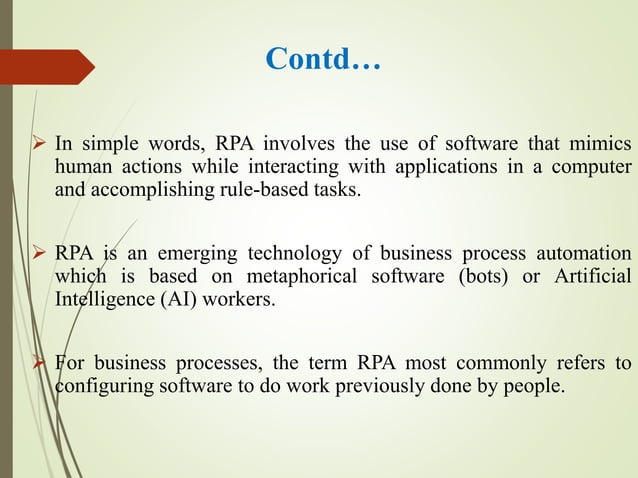 Robotic Process Automation with UiPath Studio | PPTX | Robotics ...