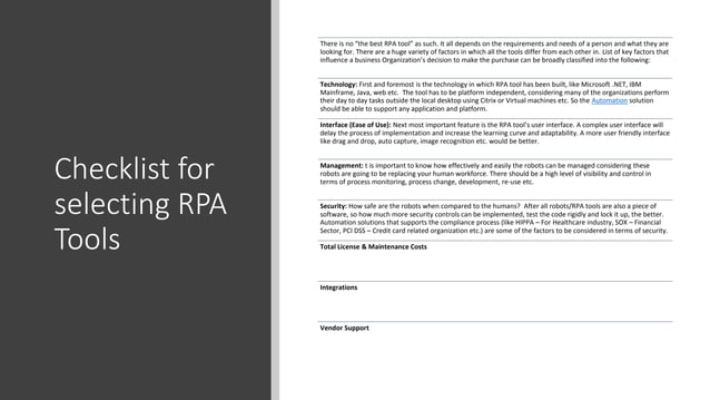 Robotic Process Automation Introduction Pptx