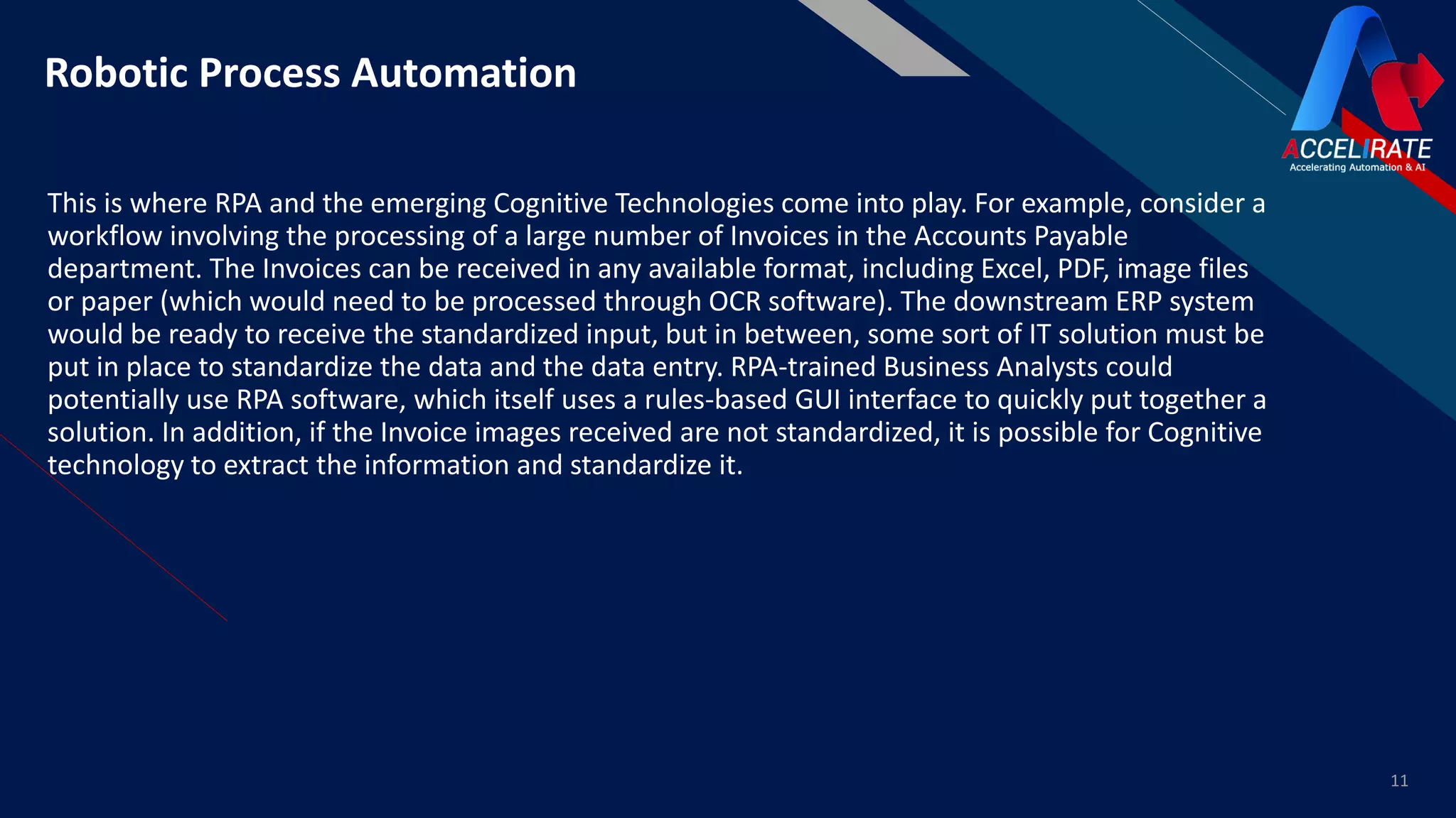 A Guide to Robotic Process Automation & Cognitive Technologies | PPT