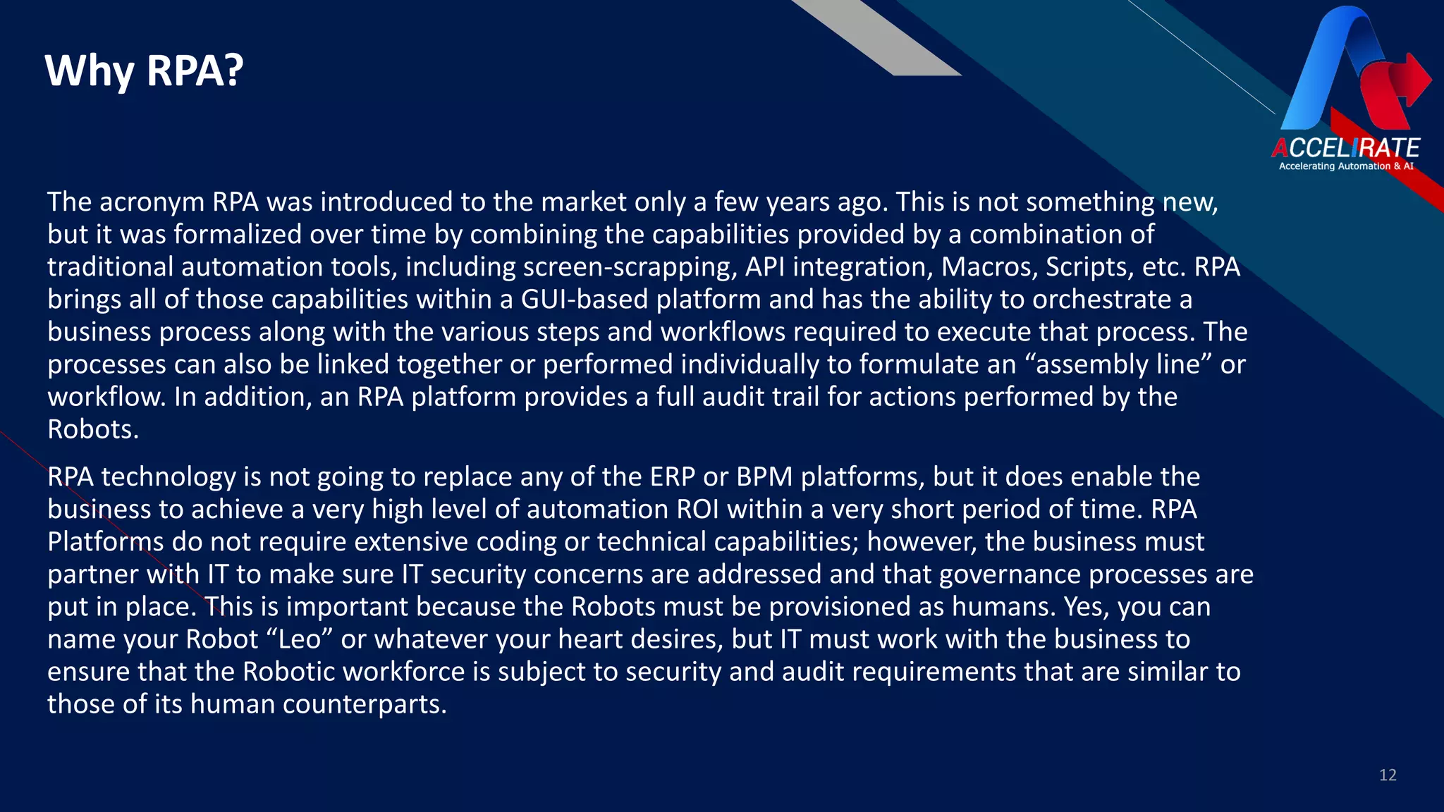 A Guide to Robotic Process Automation & Cognitive Technologies | PPT