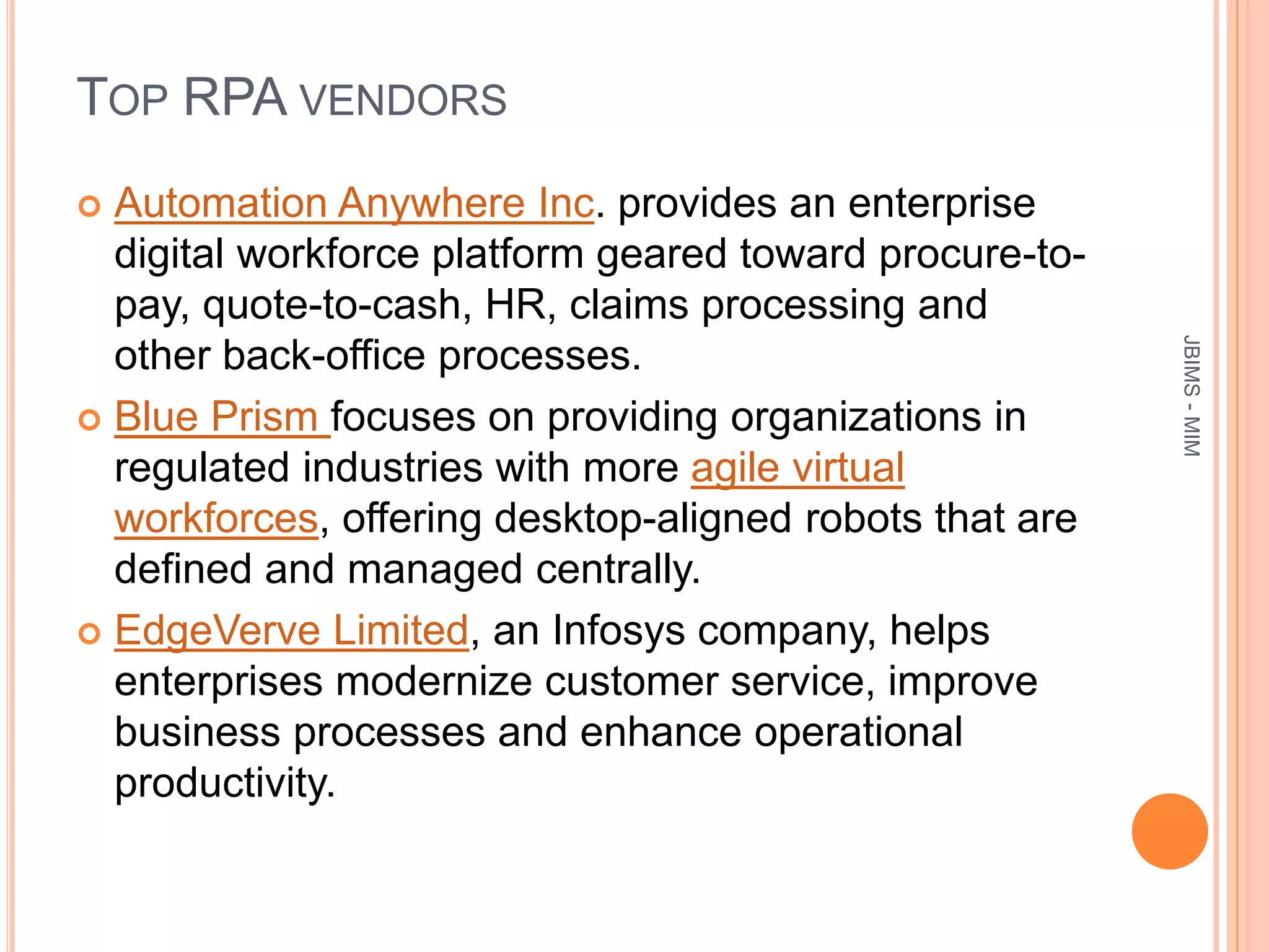 Robotic Process Automation (RPA) | PPTX