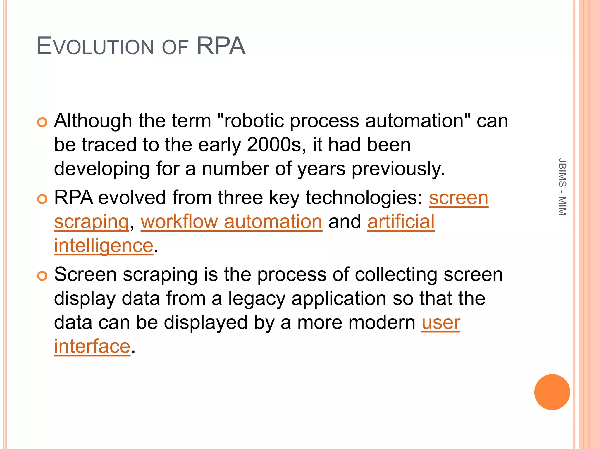 Robotic Process Automation Rpa Pptx Robotics Technology And Computing