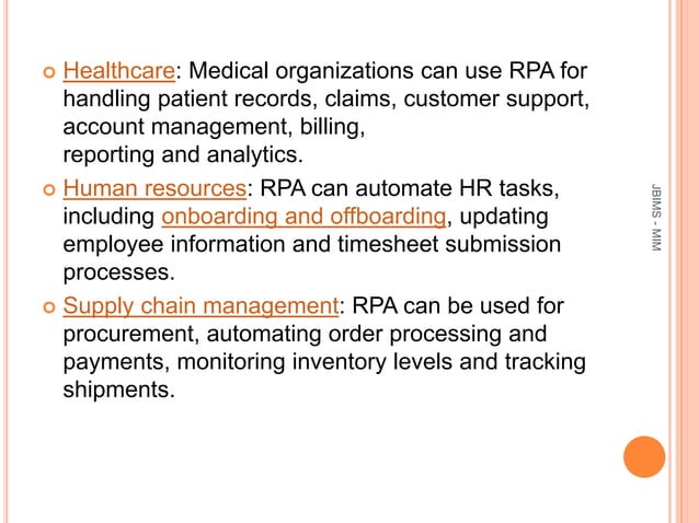 Robotic Process Automation (RPA) | PPTX | Robotics | Technology & Computing