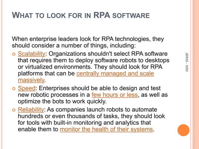 Robotic Process Automation (RPA) | PPTX | Robotics | Technology & Computing