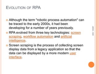 Robotic Process Automation (RPA) | PPTX