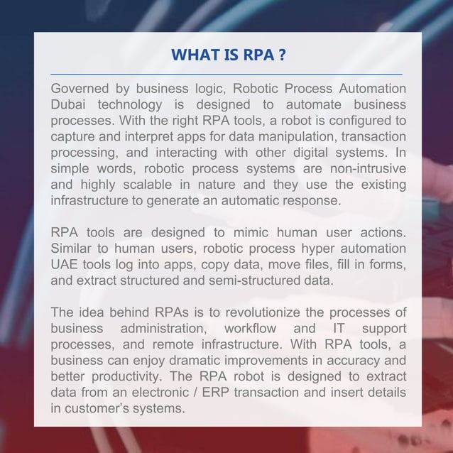 Robotic Process Automation Dubai, RPA Managed Services - Pinnacle ...