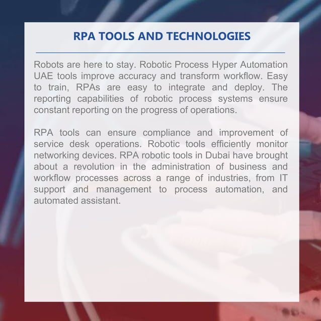 Robotic Process Automation Dubai, RPA Managed Services - Pinnacle | PPTX | Robotics | Technology ...