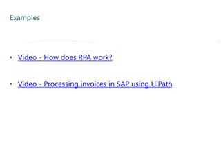 Robotic Process Automation - Benefits, Challenges and Return on Investment | PPTX