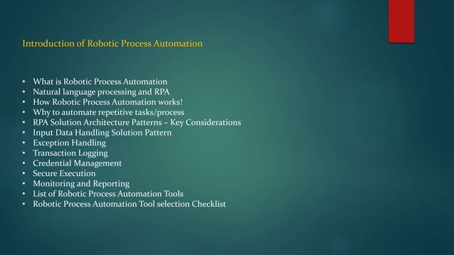 Robotic process automation online training | PPT