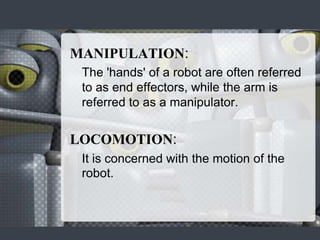Robotics | PPTX | Robotics | Technology & Computing