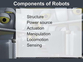 Robotics | PPTX | Robotics | Technology & Computing