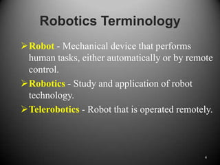 Basics of Robotics | PPTX