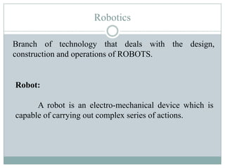 Robotics and Embedded System. | PPT
