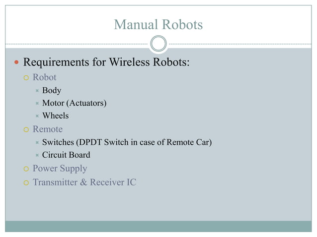 Robotics and Embedded System. | PPT