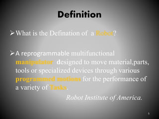 Basics of Robotics | PPTX