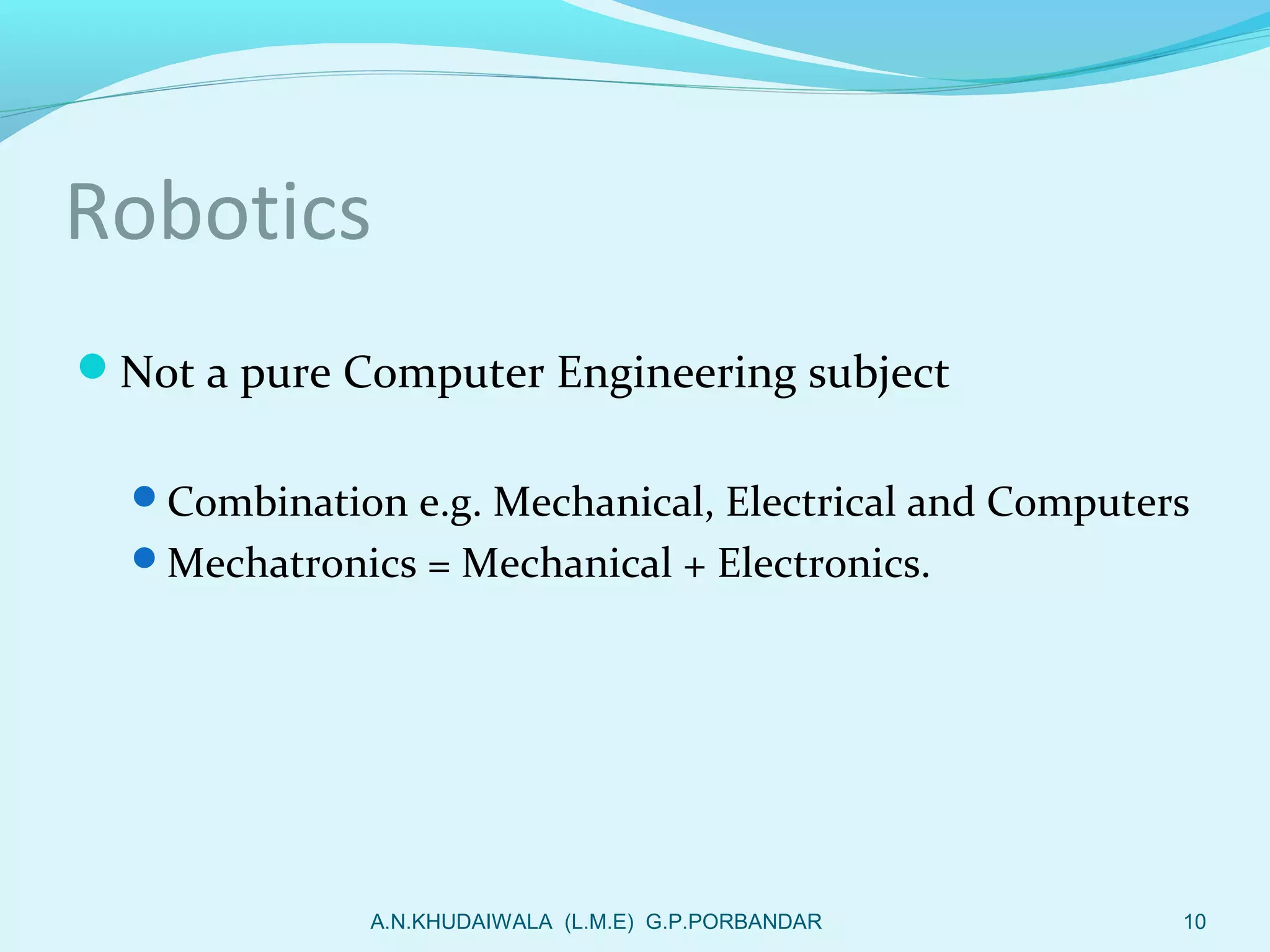 Introduction to Robotics | PPT