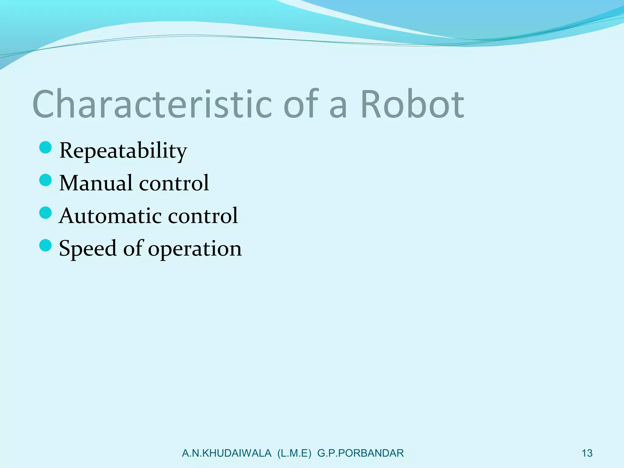 Introduction to Robotics | PPT