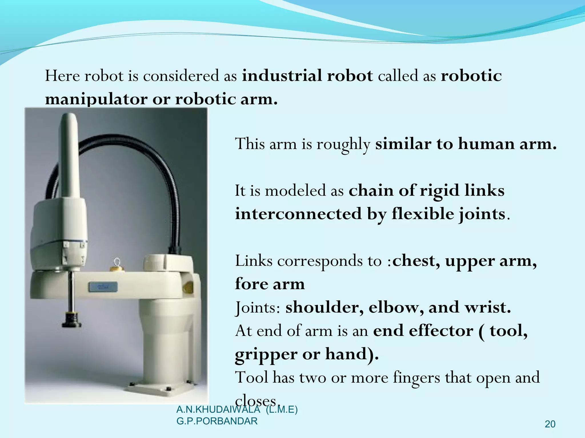 Introduction to Robotics | PPT