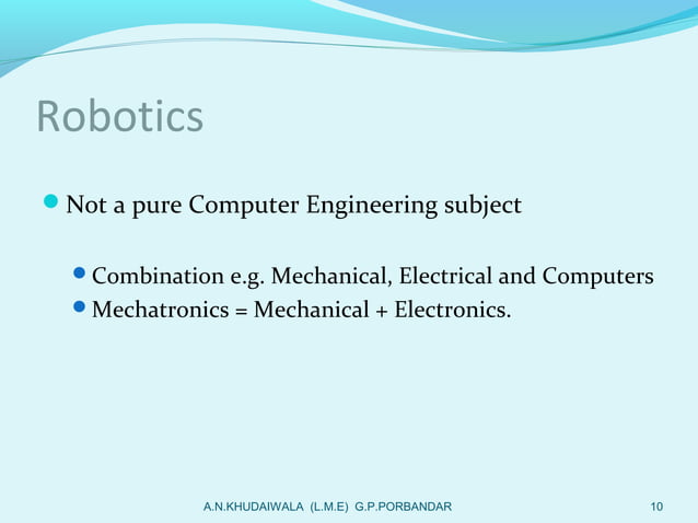 Introduction to Robotics | PPT