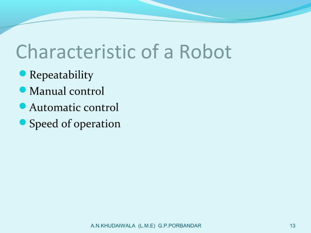 Introduction to Robotics | PPT