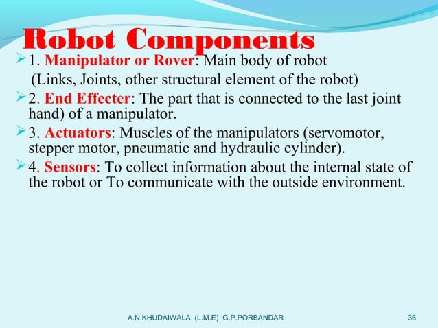 Introduction to Robotics | PPT