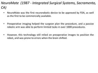 Robotics in neurosurgery | PPTX