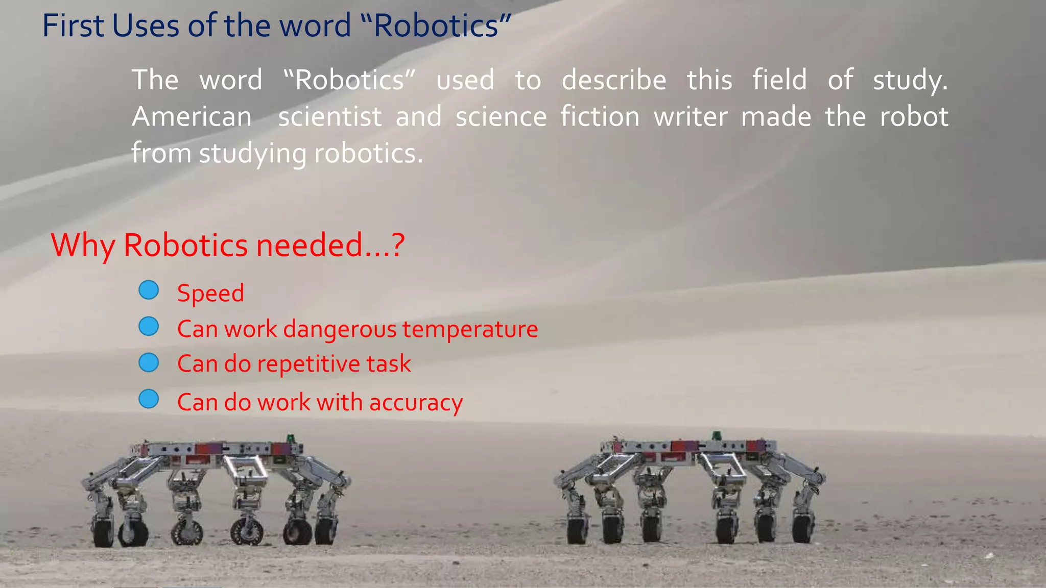 Robotics | PPTX | Robotics | Technology & Computing
