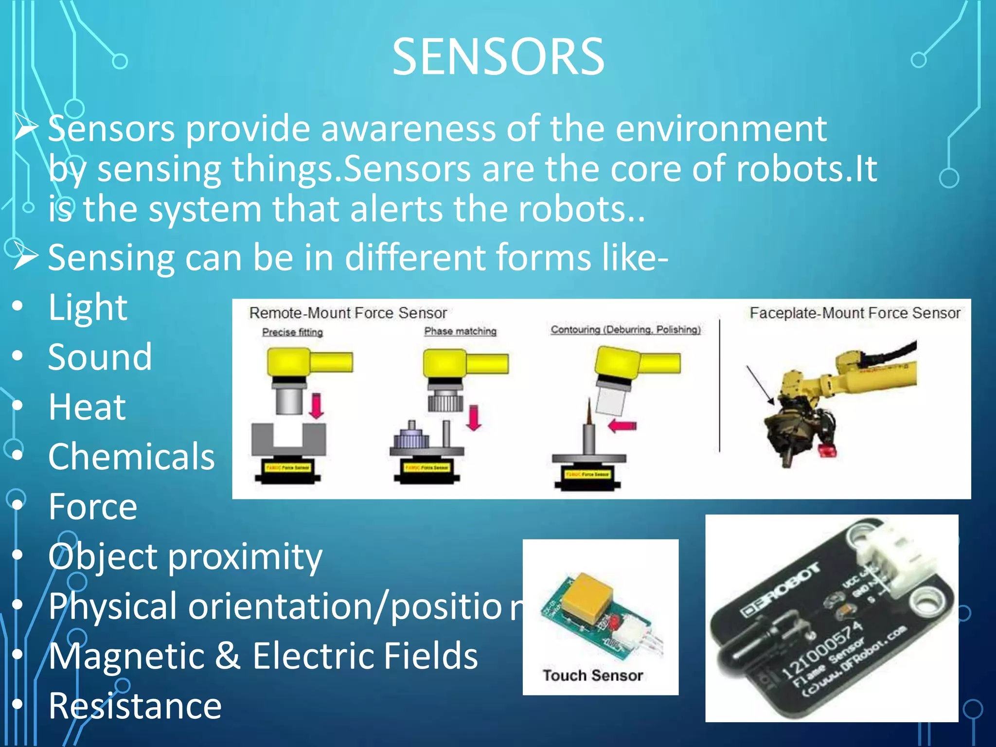 Sensor, Transducers and Actuator in Robotics | PPTX