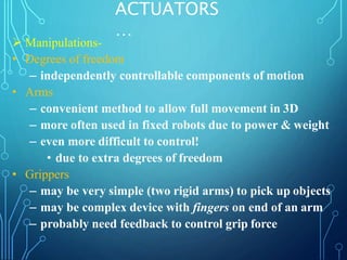 Sensor, Transducers and Actuator in Robotics | PPTX