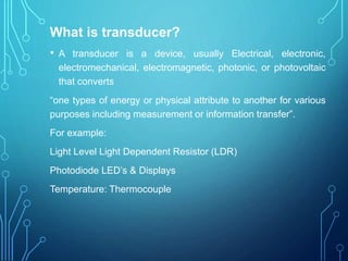 Sensor, Transducers and Actuator in Robotics | PPTX