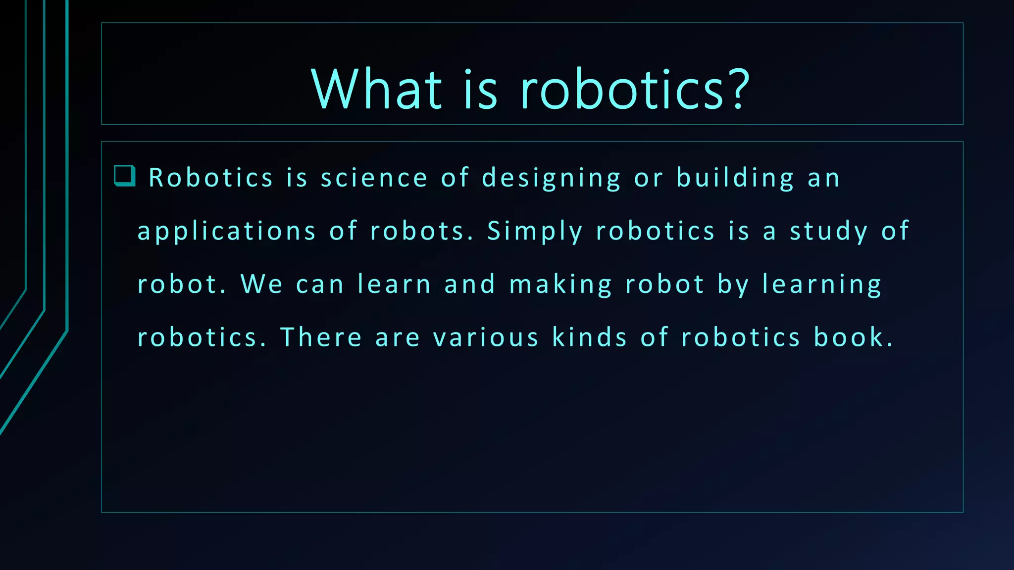 Robotics presentation | PPTX