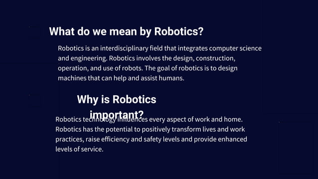 Robotics Pptx Free Download