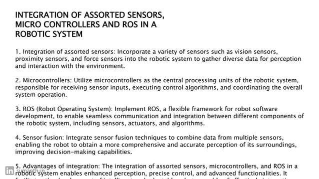 Robotics-Asimov's Laws, Mechanical Subsystems, Robot Kinematics, Robot ...