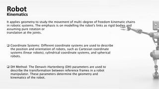Robotics-Asimov's Laws, Mechanical Subsystems, Robot Kinematics, Robot ...
