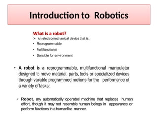 Robotics-Laws of Robotics,Classification of Robotics.pptx
