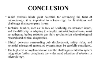 robotics in microbiology and it's implications pptx | PPT