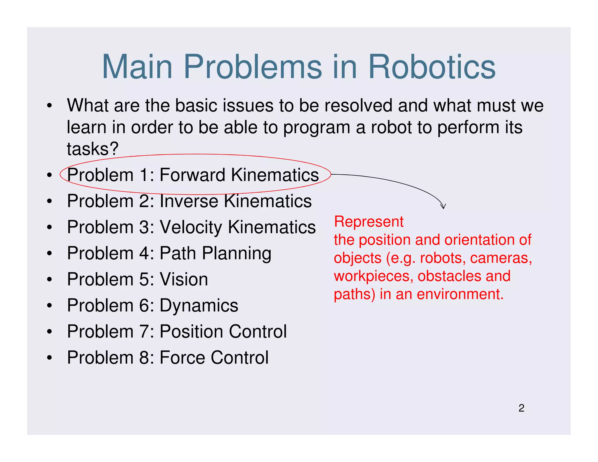 Robotics Representing Position & Orientation | PDF