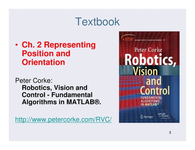 Robotics Representing Position And Orientation Pdf