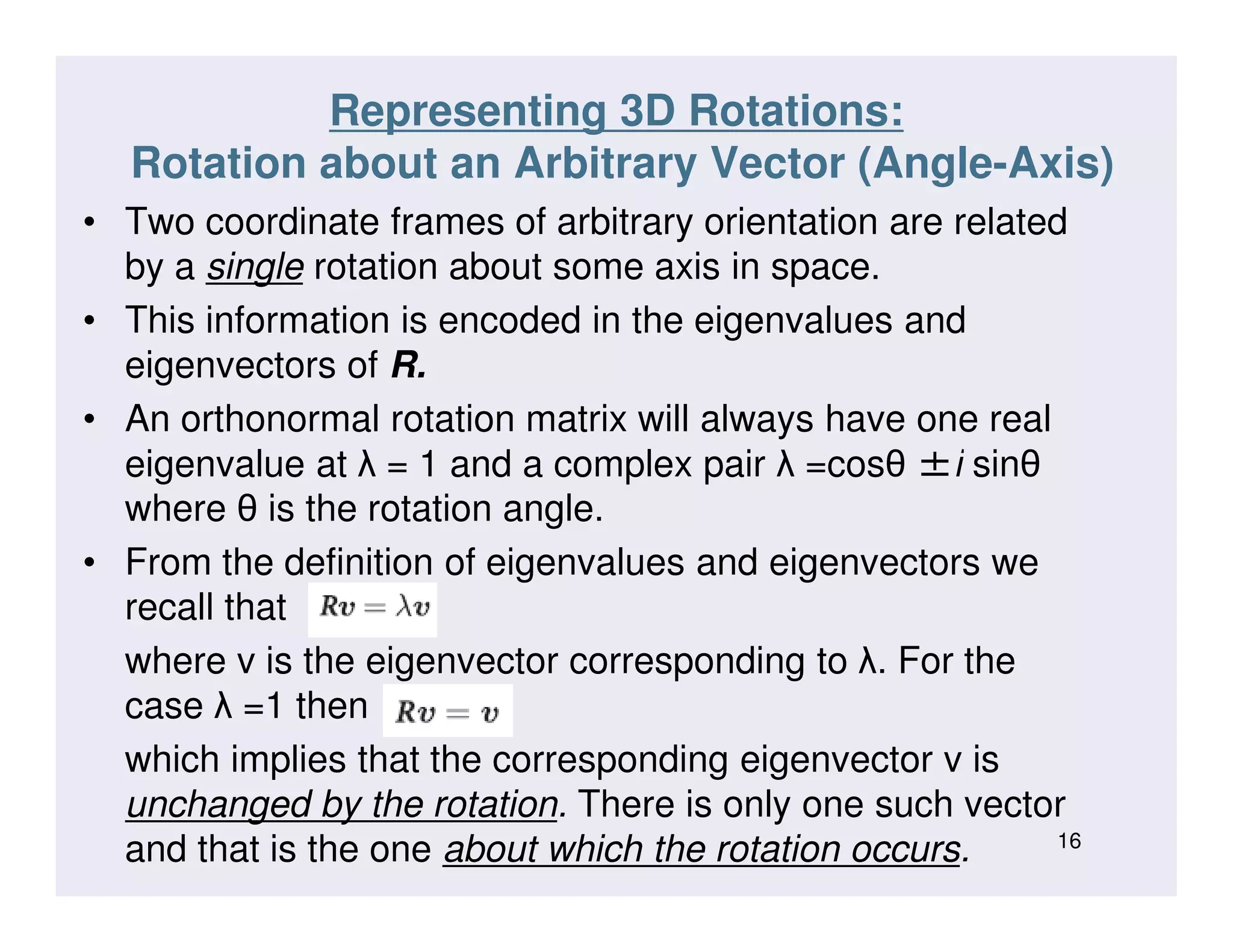 Robotics Representing Position & Orientation 1 | PDF