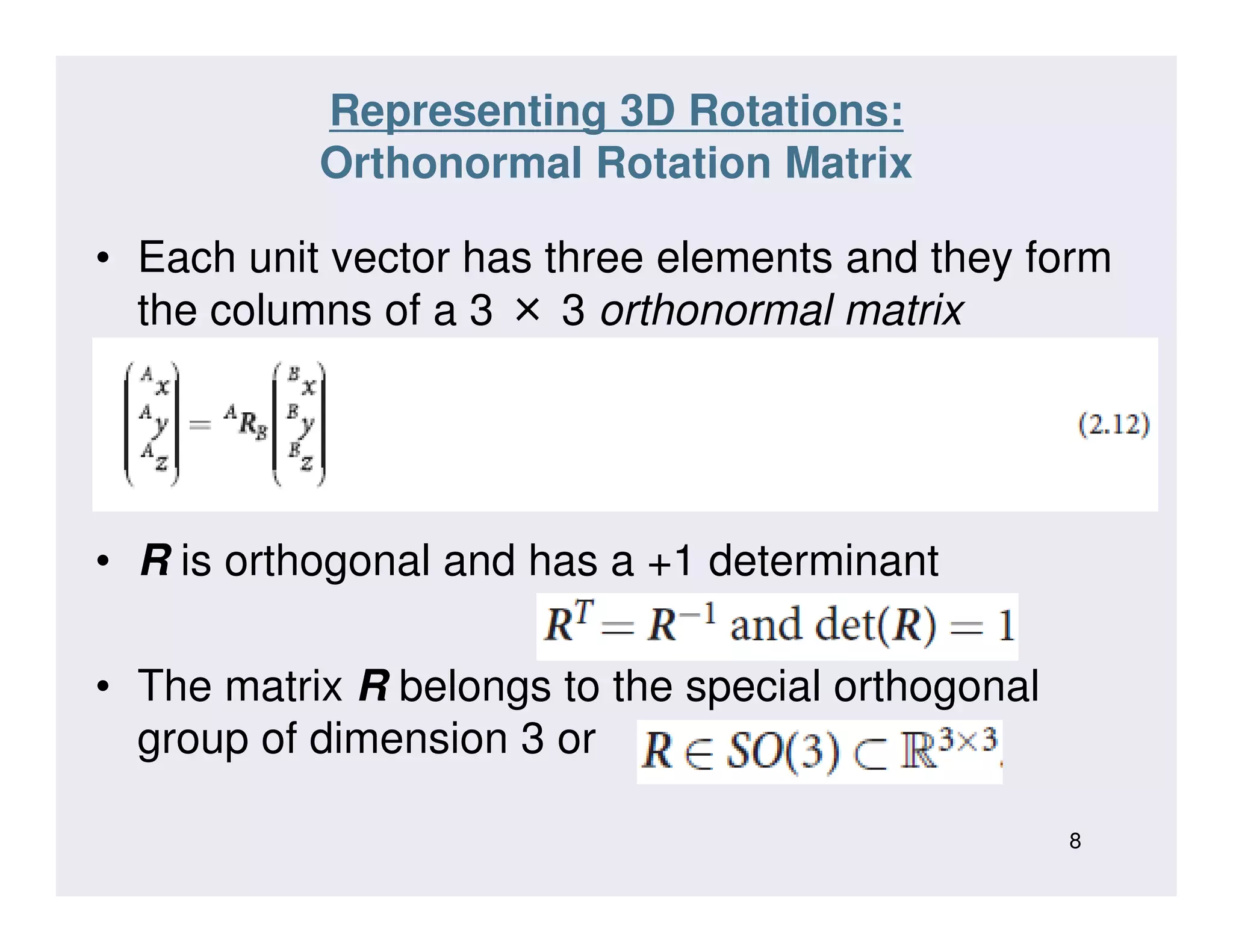 Robotics Representing Position & Orientation 1 | PDF