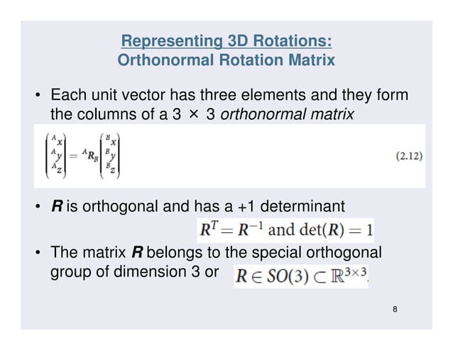 Robotics Representing Position And Orientation 1 Pdf