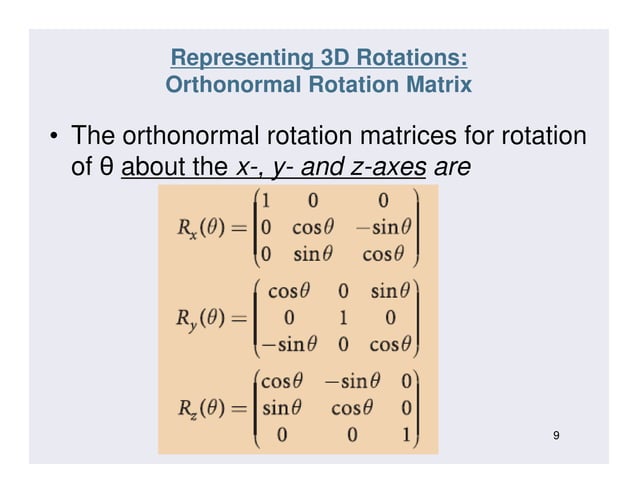 Robotics Representing Position And Orientation 1 Pdf