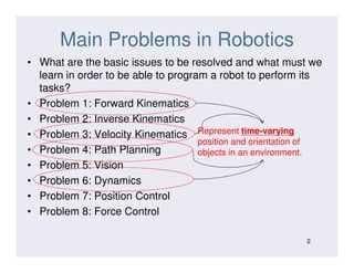 lec 2 Robotics time & motion | PDF