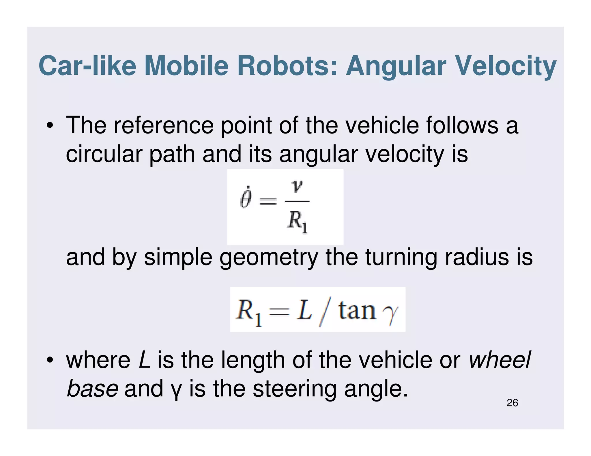Mobile Robot Vechiles | PDF