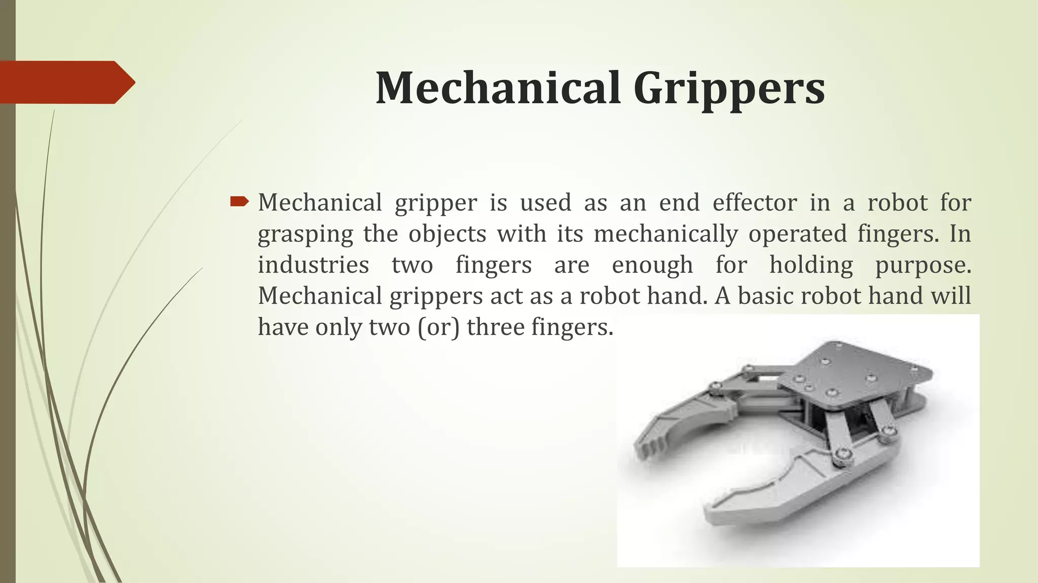 Robotics - unit-2 - end effector | PPTX | Robotics | Technology & Computing