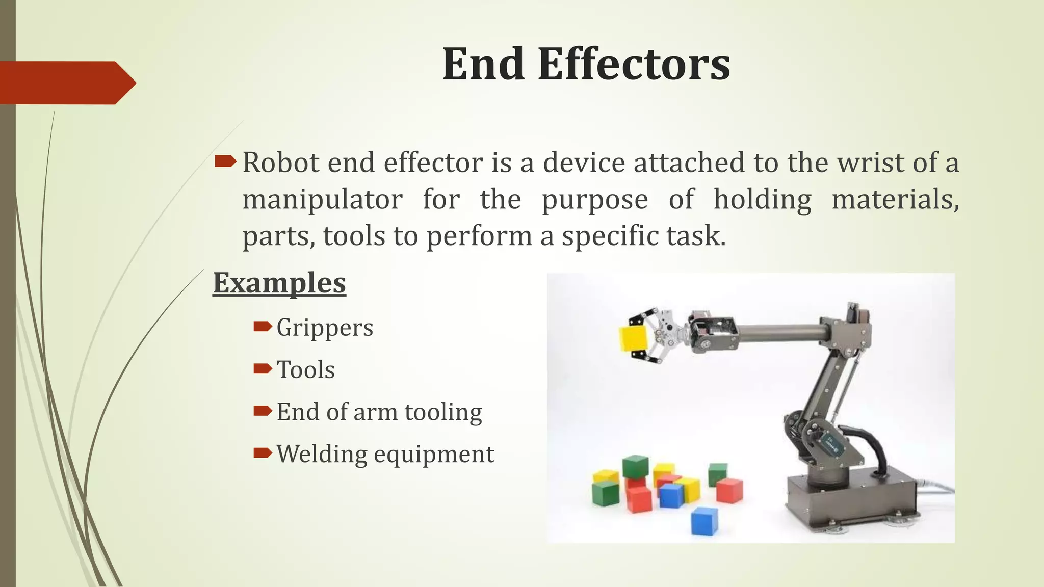 Robotics - unit-2 - end effector | PPTX | Robotics | Technology & Computing