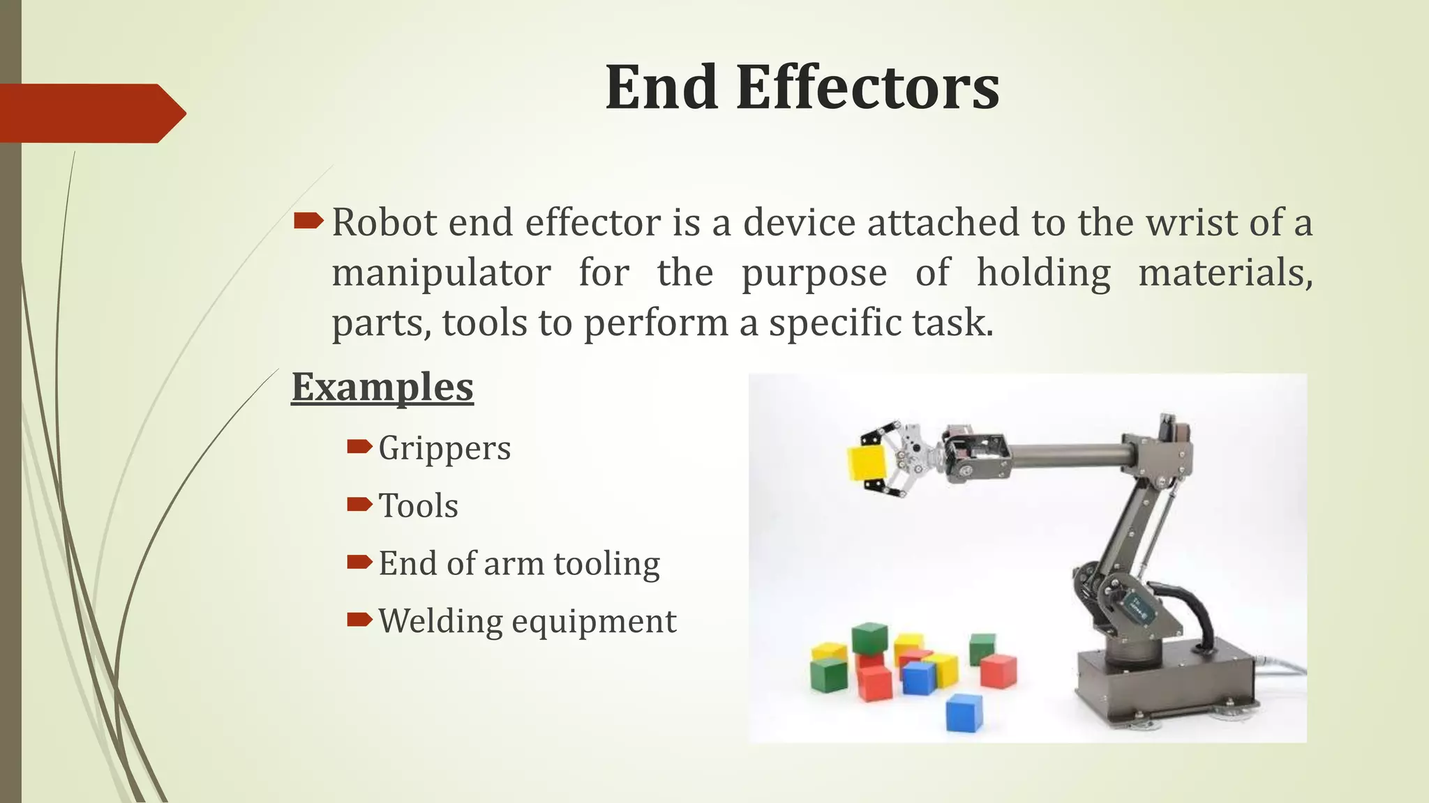 Robotics - unit-2 - End effector | PPTX